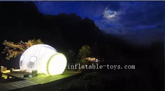 PVC Camping Bubble Inflatable Tent / Clear Inflatable Globe Tent Transparent