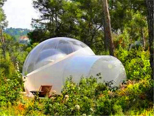 Fireproof inflatable transparent tent / outdoor inflatable tent with One Tunnel