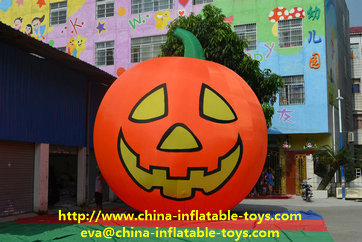 Orange Sewing Oxford Inflatable Advertising Products Pumpkin Halloween Decoration