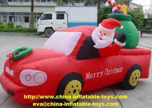 Christmas Decoration Santa Custom Inflatable Products Red Color SGS Certification