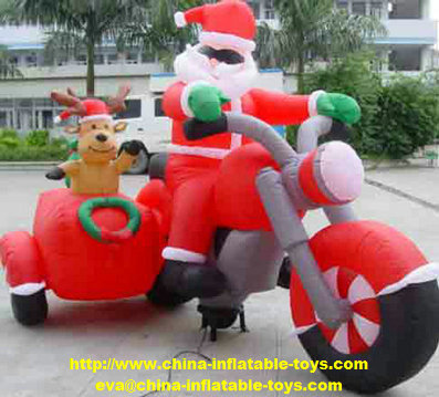 Christmas Decoration Santa Custom Inflatable Products Red Color SGS Certification