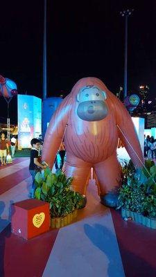 Cartoon Lovely Attractive Inflatable Advertising Products PVC Material For Outdoor