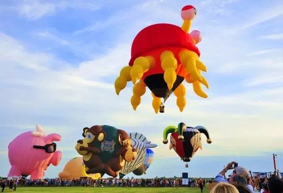 Cute Fireproof Customized Inflatable Advertising Air Balloons Parachute Cloth