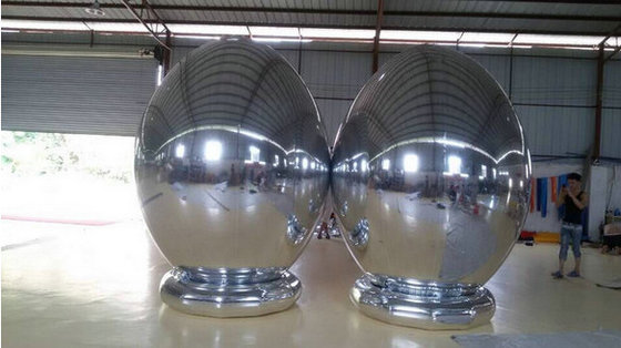 Waterproof Inflatable Balloons , Inflatable Mirror Promotion Ball For Shopping Mall