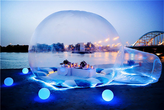 Transparent Inflatable Tent For Watching Meterors , Tramparent Inflatable Camping Tent