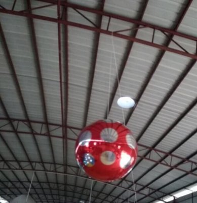 Customized Striped Dot Inflatable Mirror Ball With Repair Kits , 52*45*45cm
