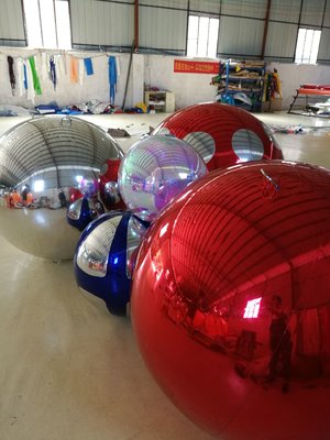 Funny Inflatable Disco Decorate Balloon With Reflect Effect , 0.18mm Helium PVC