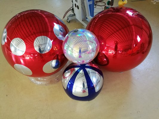 Commercial Silver PVC Inflatable Mirror Ball For Disco Party Decorations