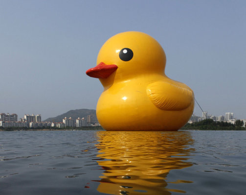Yellow Big Duck Custom Inflatable Products Model For Adversiting Show In Outdoor