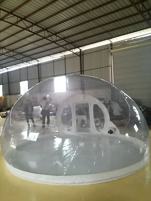 Transparent Inflatable Tents For Camping  , 0.55mm PVC  With Fireproof , Durable