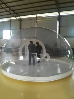 Transparent Inflatable Tents For Camping  , 0.55mm PVC  With Fireproof , Durable