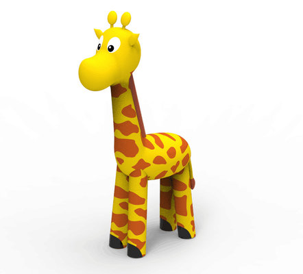 Large Inflatable Giraffe Toy Excellent Peeling With Silk Printing For Supermarket