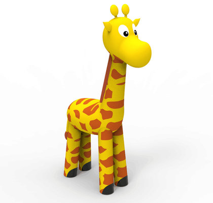 Large Inflatable Giraffe Toy Excellent Peeling With Silk Printing For Supermarket