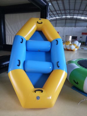 4 gas chamber yellow and blue 0.9mmPVC  tarpaulin inflatable boat 2.7 m long 1.5 m wide custom size