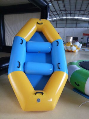 4 gas chamber yellow and blue 0.9mmPVC  tarpaulin inflatable boat 2.7 m long 1.5 m wide custom size