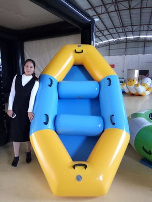 0.9mm PVC Tarpaulin Inflatable River Boats Rubber Drifting Boat For Lake , Big Pool , Stream River