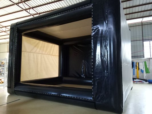 0.9mm PVC Tarpaulin Multifunction Office Projection Movie Screen Black / White
