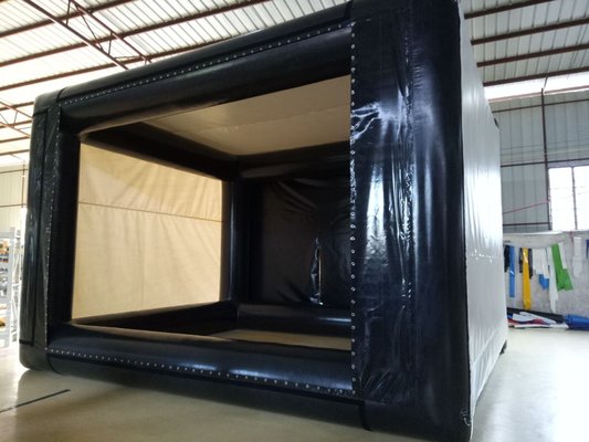 0.9mm PVC Tarpaulin Multifunction Office Projection Movie Screen Black / White