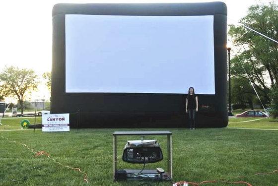 Portable Giant Outdoor Inflatable Movie Screen 0.9 Mm PVC Tarpaulin + 420D Oxford