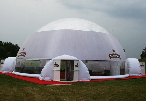 0.9mm PVC Tarpaulin Inflatable Tent Good Tension For Outside Product Promotion