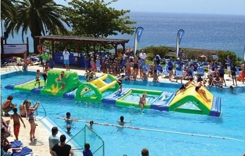 PVC tarpaulin Outdoor  Splash Mat Inflatable Water Park  summer inflatable water park