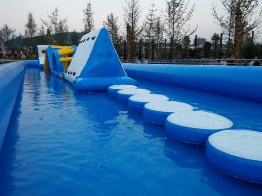 Summer Inflatable Water Park / Colorful Inflatable Water Toys For Amusement Park