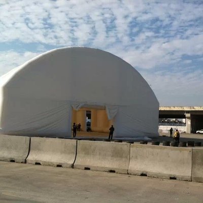 White PVC Tarpaulin Inflatable Event Tent , Fireproof Inflatable Outdoor Tent