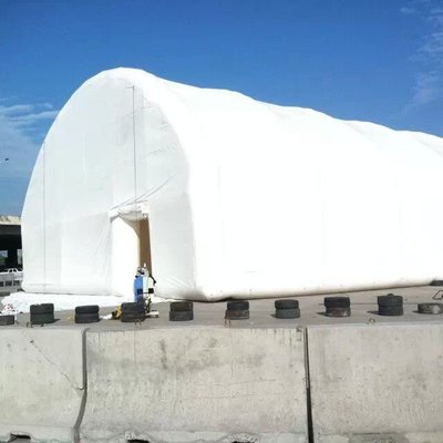 White PVC Tarpaulin Inflatable Event Tent , Fireproof Inflatable Outdoor Tent