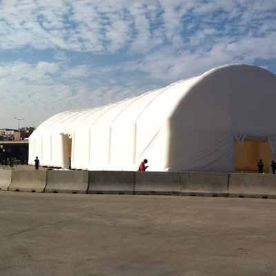 White PVC Tarpaulin Inflatable Event Tent , Fireproof Inflatable Outdoor Tent