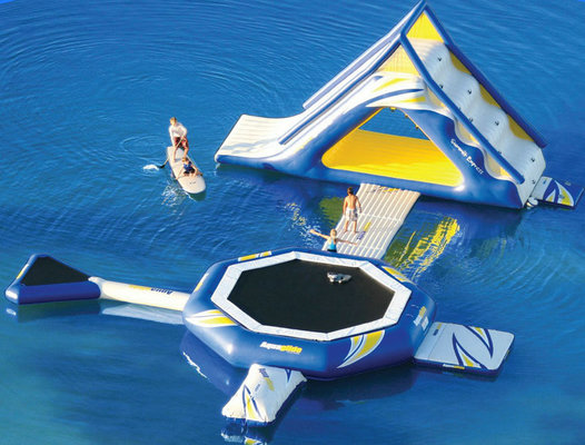 Children PVC Inflatable Water Park Water Theme Park For Beach 6 Month Warranty