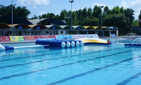 Outdoor Play Gym Water Park / Amusement Floating Water Park Games Inflatable