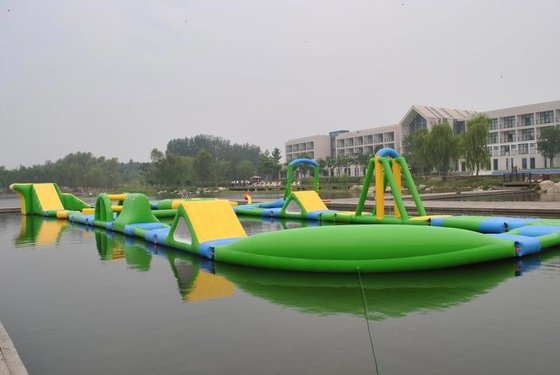 Adult / Kids Inflatable Water Games With Slide Easy Installation SGS Approval