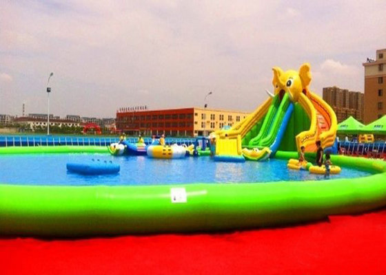 PVC Funny Inflatable Water Toys / Giant Inflatable Water Games With Tower