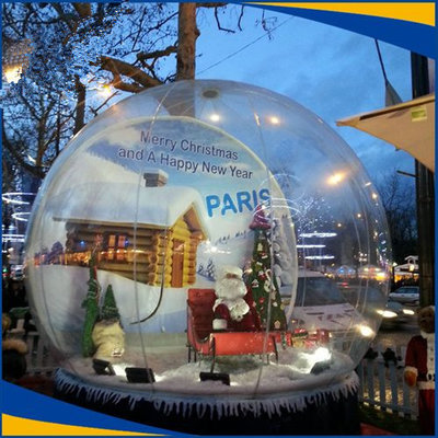PVC Transparent Inflatable Bubble Tent 2 Tunnels For Camping 3 Years Warranty