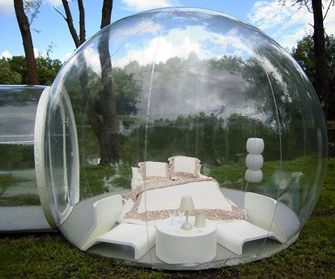 Tramparent  inflatable tent for outdoor viewing , watching  flashing star , evening canteen