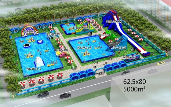 Commercial Inflatable Water Playground , Inflatable Backyard Water Park For Kids