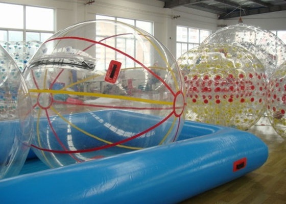 Big Transparent PVC Inflatable Water Walking Ball For Playing Center , Lake