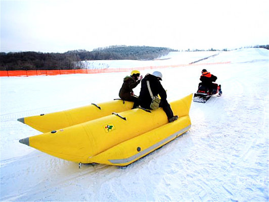 Yellow Waterproof PVC Inflatable Boat Excellent Peeling Material For Summer Toys