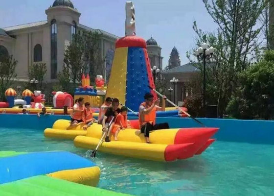 0.8mm PVC Inflatable Boat , Launch And Motorboat For Beach , Lake And Very Big Swimming Pool