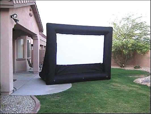 Outdoor Oxford Cloth Material Inflatable Movie Screen 4*3m For Home Party