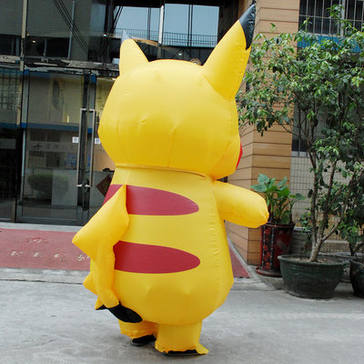 Adult Large Mascot Pikachu Inflatable Cartoon Characters Cosplay Halloween Funny Dress
