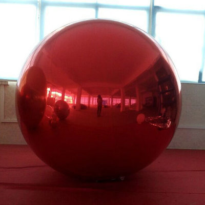 Red Inflatable Advertising Air Balloons Mirror Ball With Air Pump For Wedding / Event