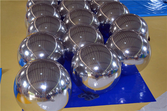 Large Advertised Inflatable Balls For Club / Wedding Stage Decoration With Mirror Fabric