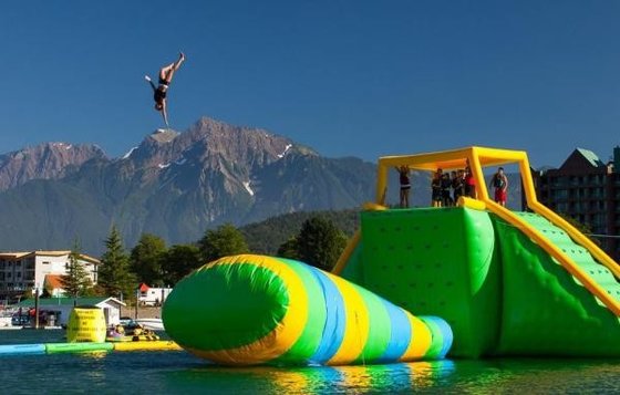 250 People Giant Inflatable Floating Water Park Games With Inflatable Course
