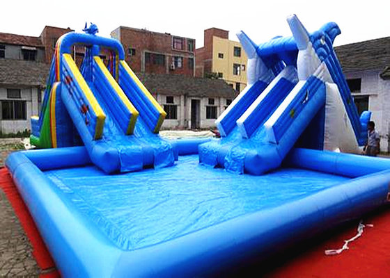 Commercial Inflatable Water Slide Bounce House Pool Bouncer Park With Repair Kits