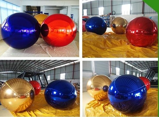 Custom Made Inflatable Mirror Ball Balloon PVC Crystal For Sports Games
