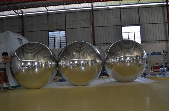 Custom Made Inflatable Mirror Ball Balloon PVC Crystal For Sports Games