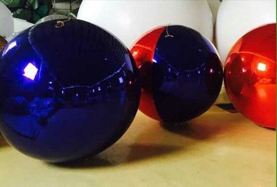 Popular Decoration Sliver Inflatable Mirror Ball / Inflatable Stainless Steel Spheres