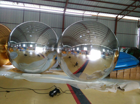 PVC Silver Mirror Reflective Inflatable Mirror Ball For corner and enterprise square and plaza