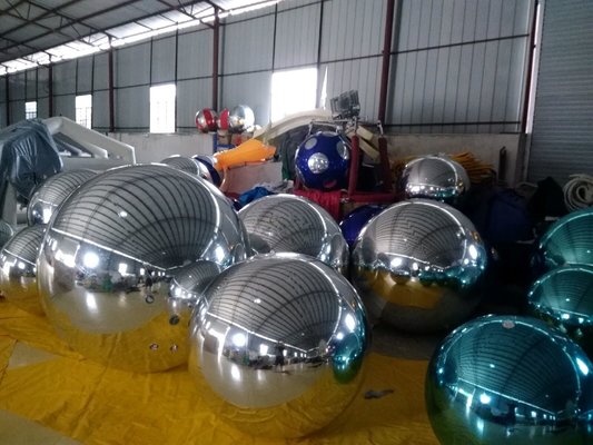 PVC Silver Mirror Reflective Inflatable Mirror Ball For corner and enterprise square and plaza